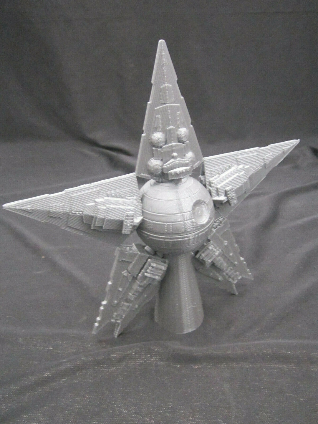 Star Wars Death Star Christmas Tree Topper (3d Printed) Silver Silk - Etsy