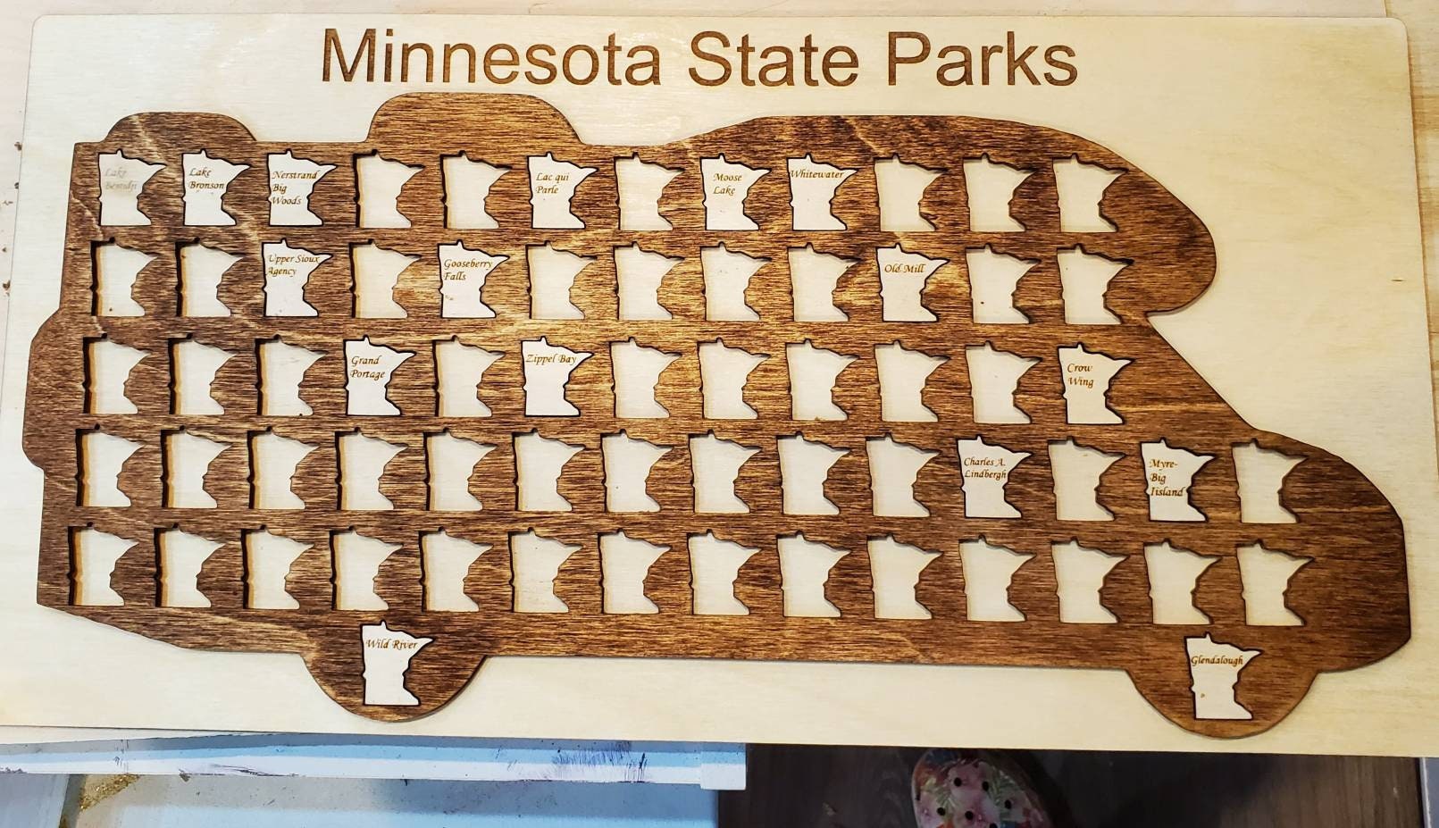 Minnesota State Park Tracker SVG Glowforge - Etsy