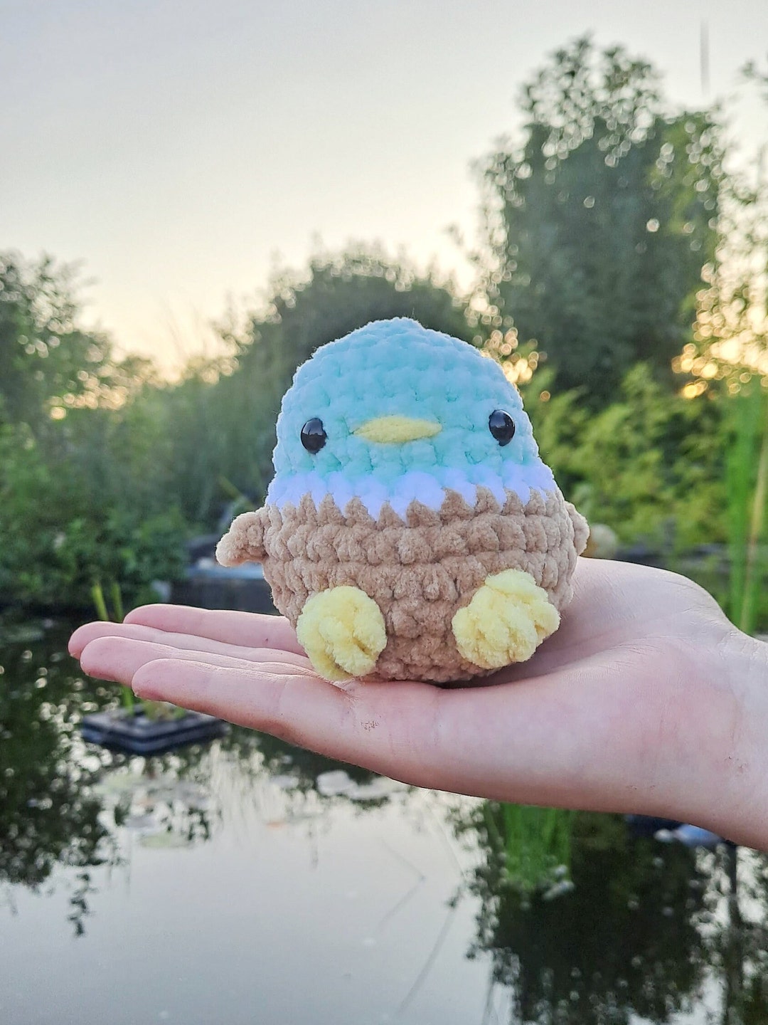 Round Duck Crocheted // Crochet Chubby Duck - Etsy
