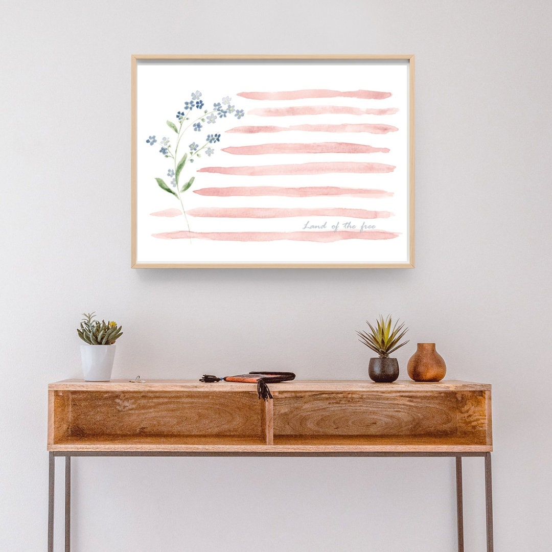 American Flag Painting || 4th of July Painting, Patriotic Decor, USA ...