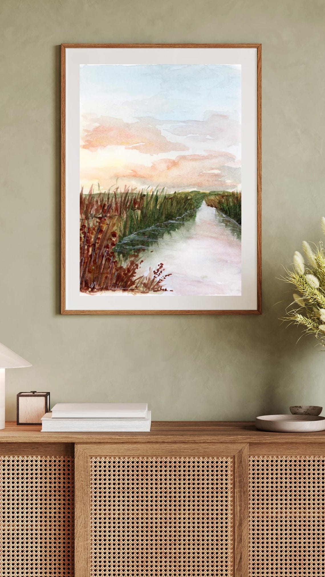 Sunset Creek | Cottage Core Decor, Sunset Wall Art, Gift for Mom ...