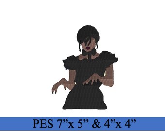 MULTIPLE SIZES Wednesday Adams Instant Download Machine Embroidery ...