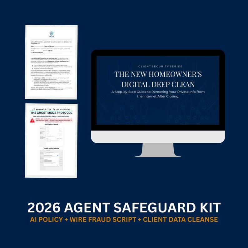Real Estate Cyber Security Kit 2026: AI Policy, Wire Fraud Script ...