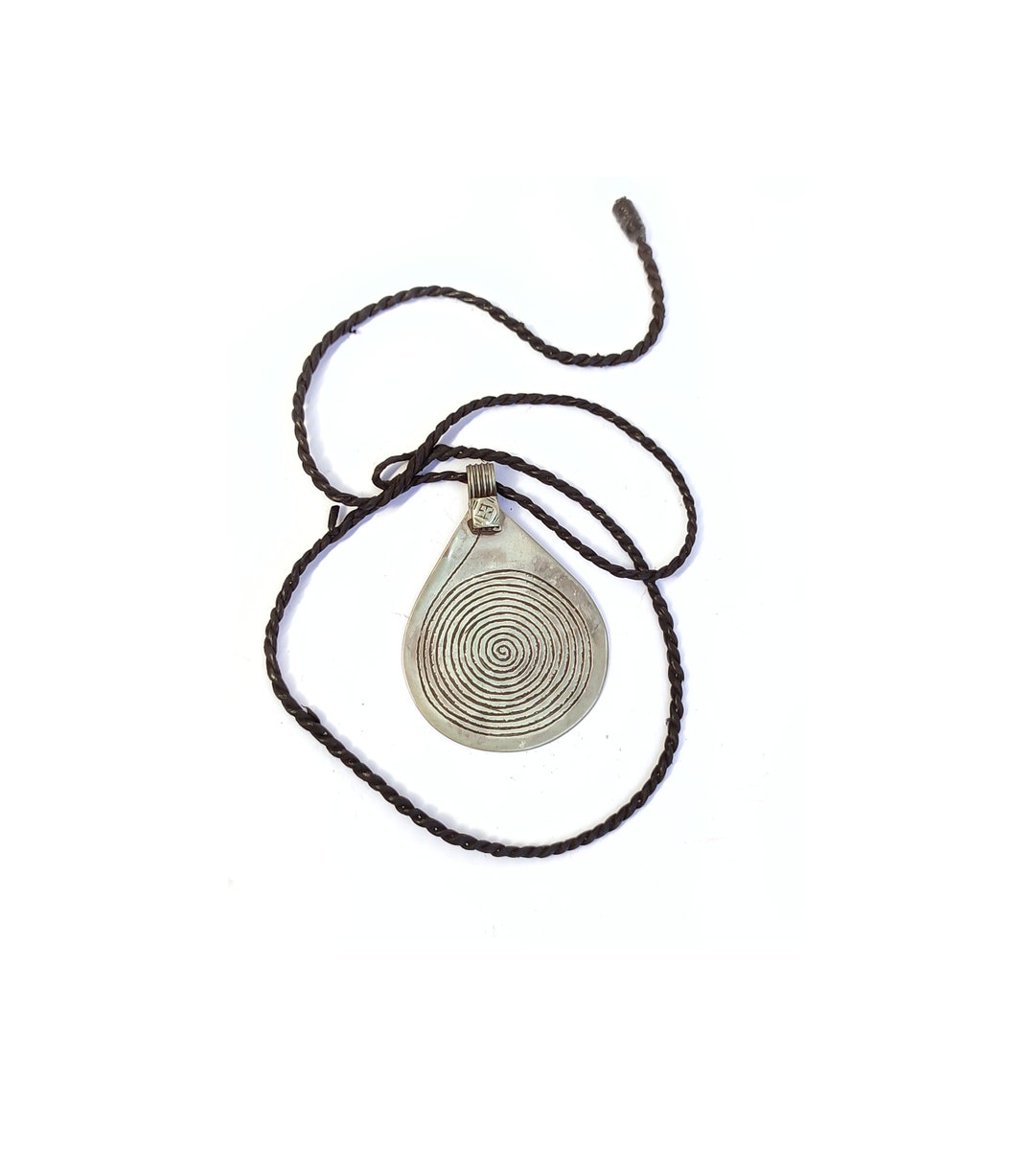 Vintage Spiral of Life Pendant Silver Tuareg Infinity Symbol Necklace ...