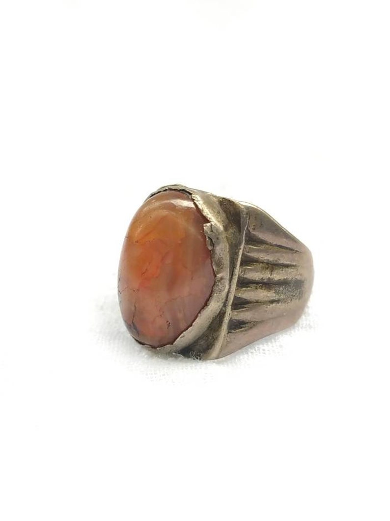 Antique Carnelian Ring Lahore Pakistan Silver Gemstone - Etsy