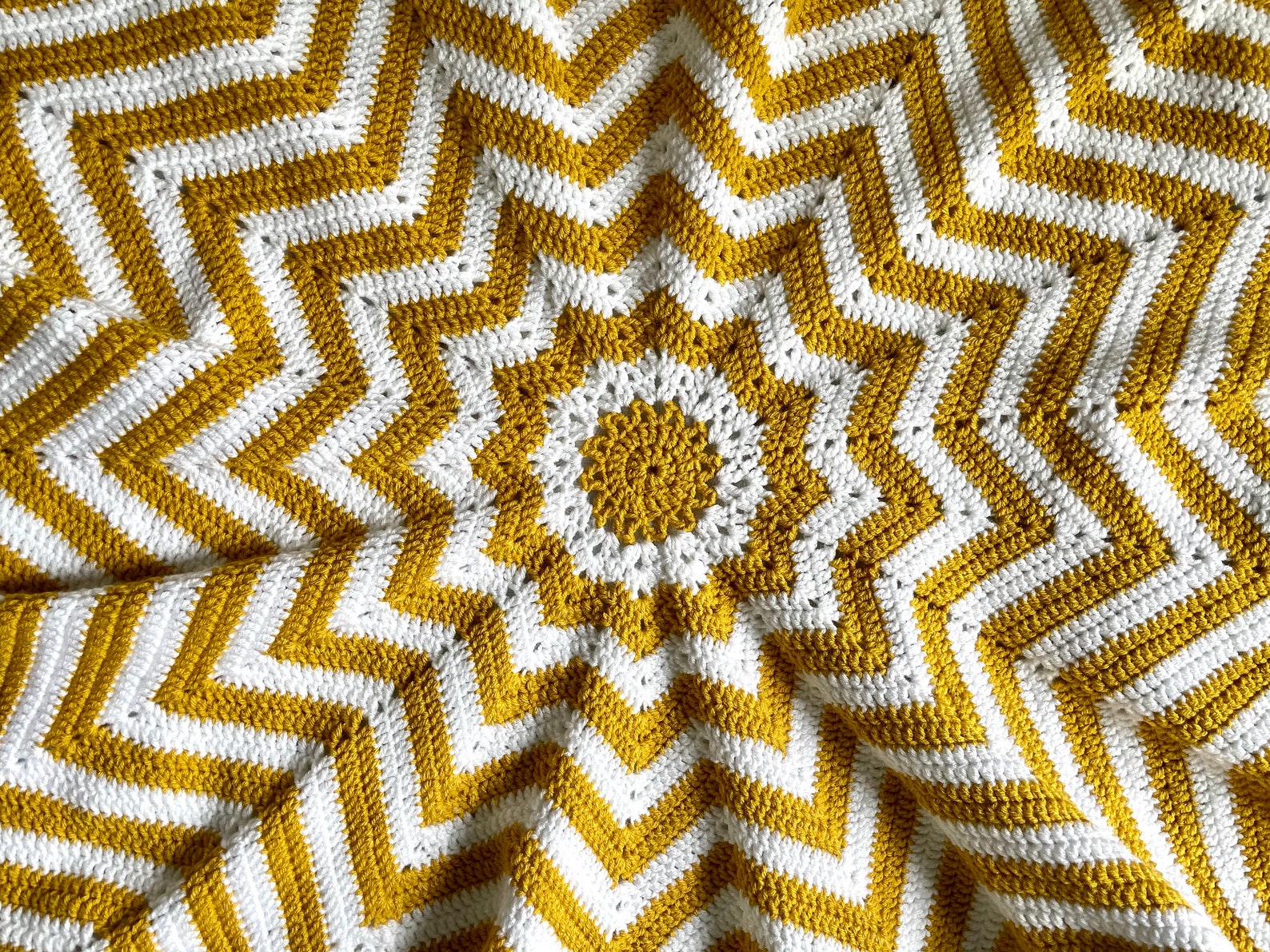 PATTERN 12-point Star Chevron Crochet Blanket - Etsy