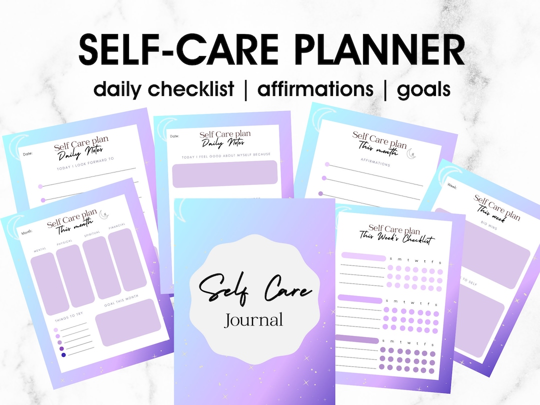 Printable Self Care Journal | Mental Health Planner | Positive ...