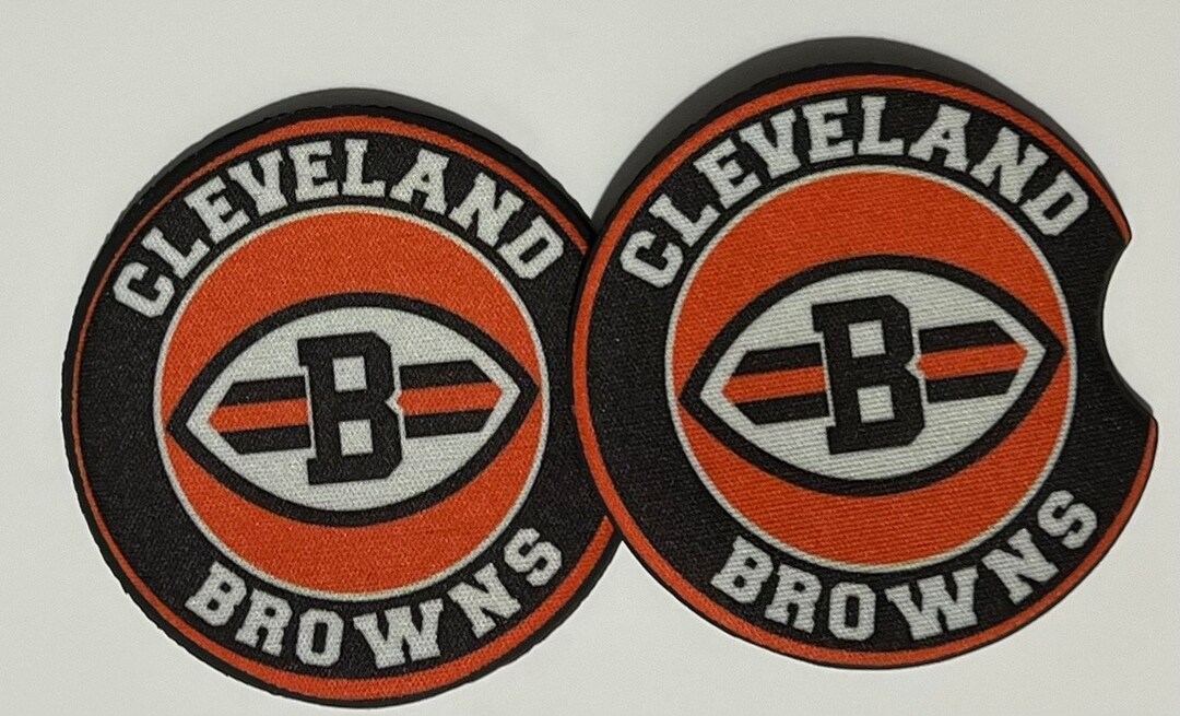 Cleveland Browns Neoprene Car Coaster With Sublimation Design, Set of 2 ...