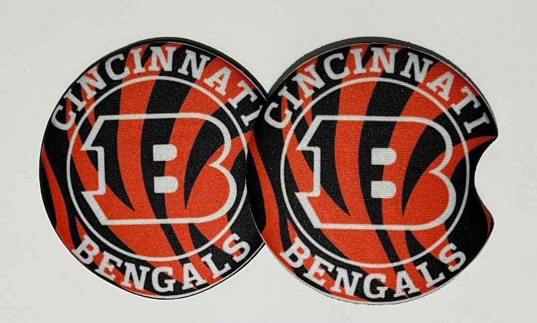 Cincinnati Bengals Neoprene Car Coaster With Sublimation Design, Set of ...