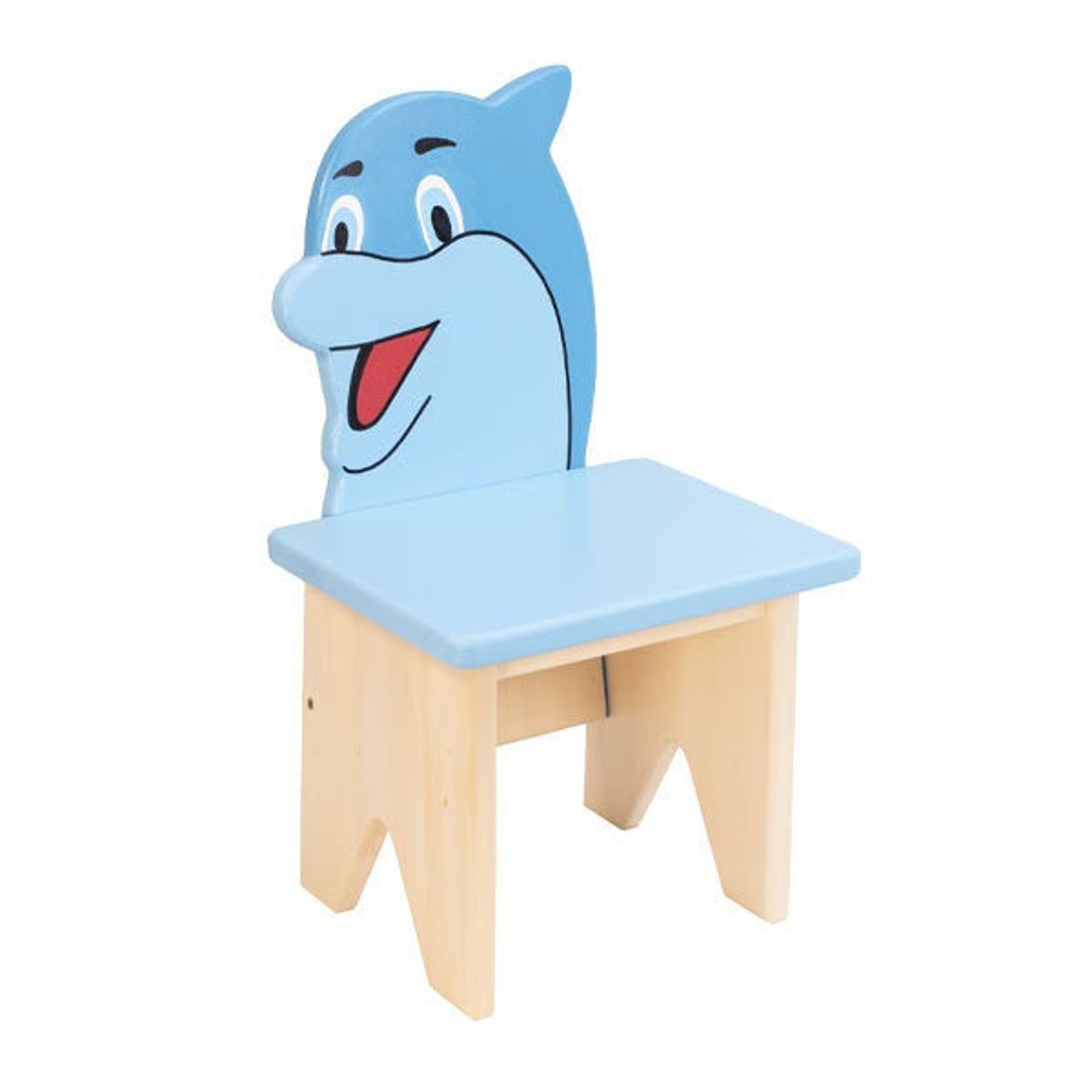 Adorable Kids Chair Dolphin Design - Playful Wooden Furniture for ...