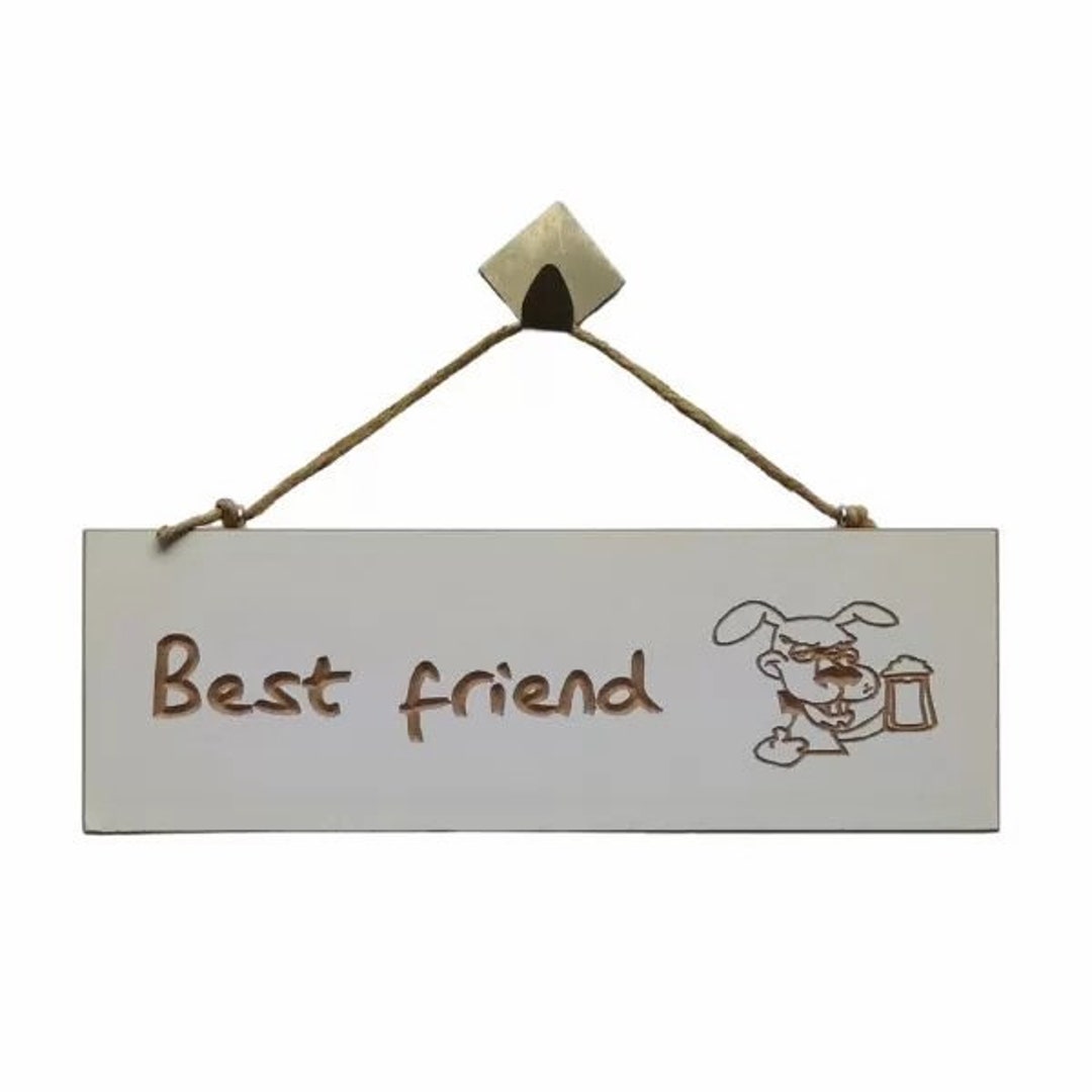 Wooden MDF Oak "best Friend" Wall Decoration Door Decoration Best ...