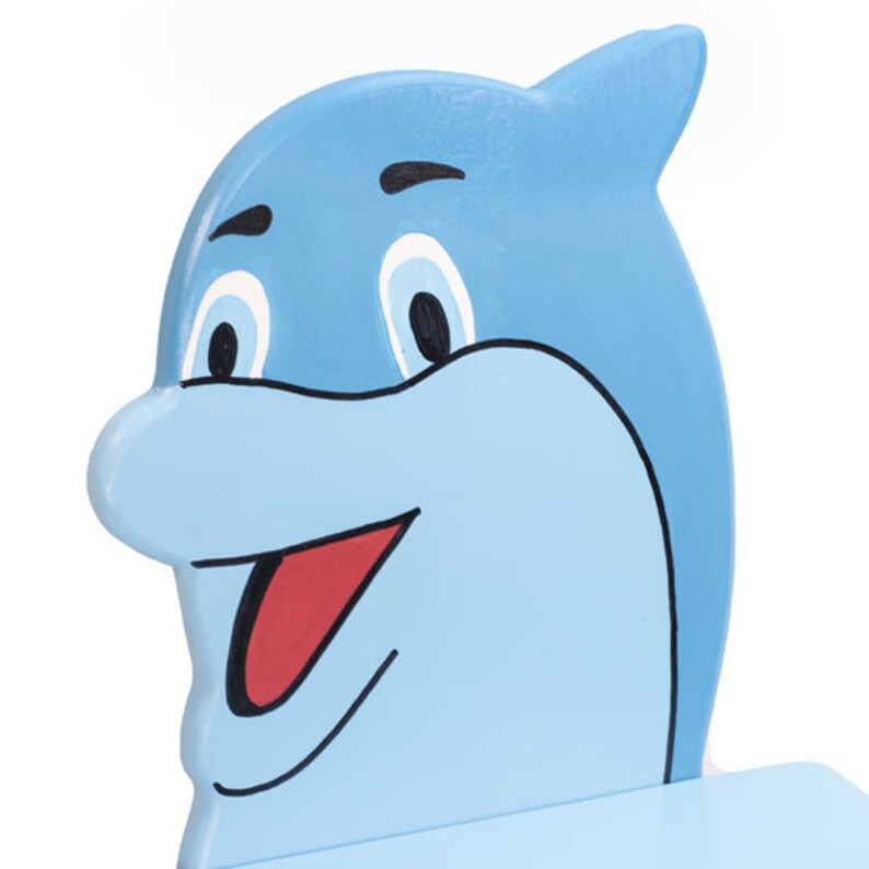 Adorable Kids Chair Dolphin Design - Playful Wooden Furniture for ...