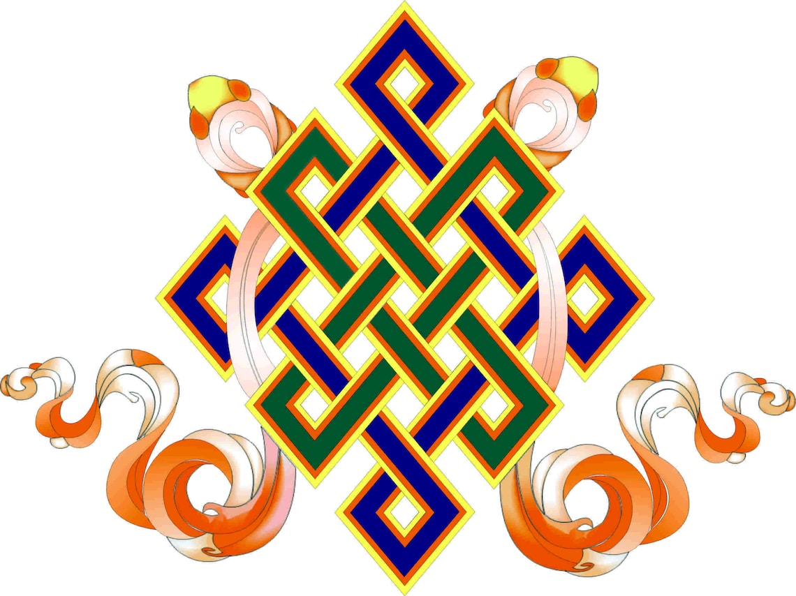 Eight auspicious symbols Buddhism Tibetan pdf | Etsy