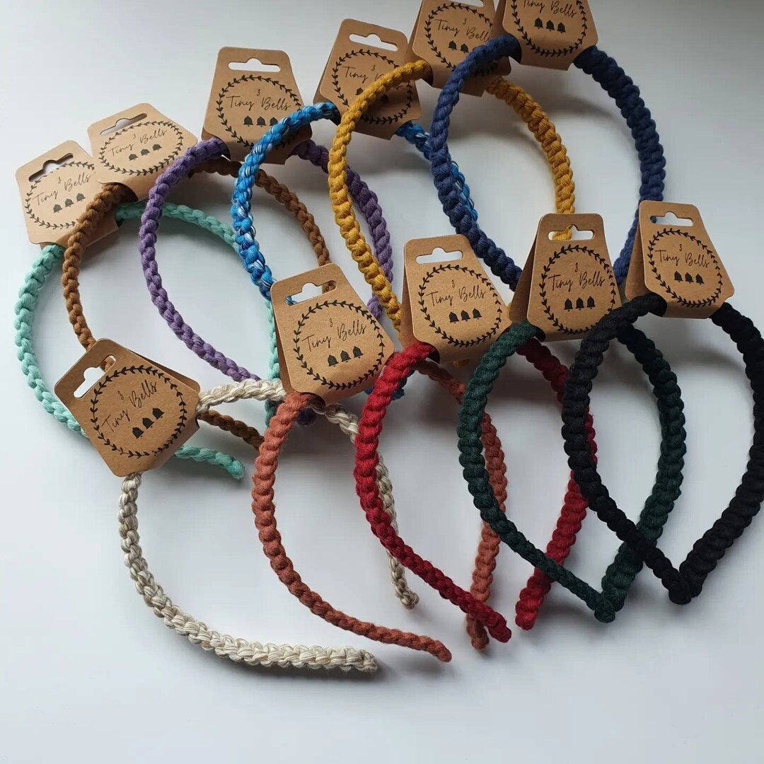 Slim Hairband Macrame Headband Cotton Alice Band Braided Headband Boho ...