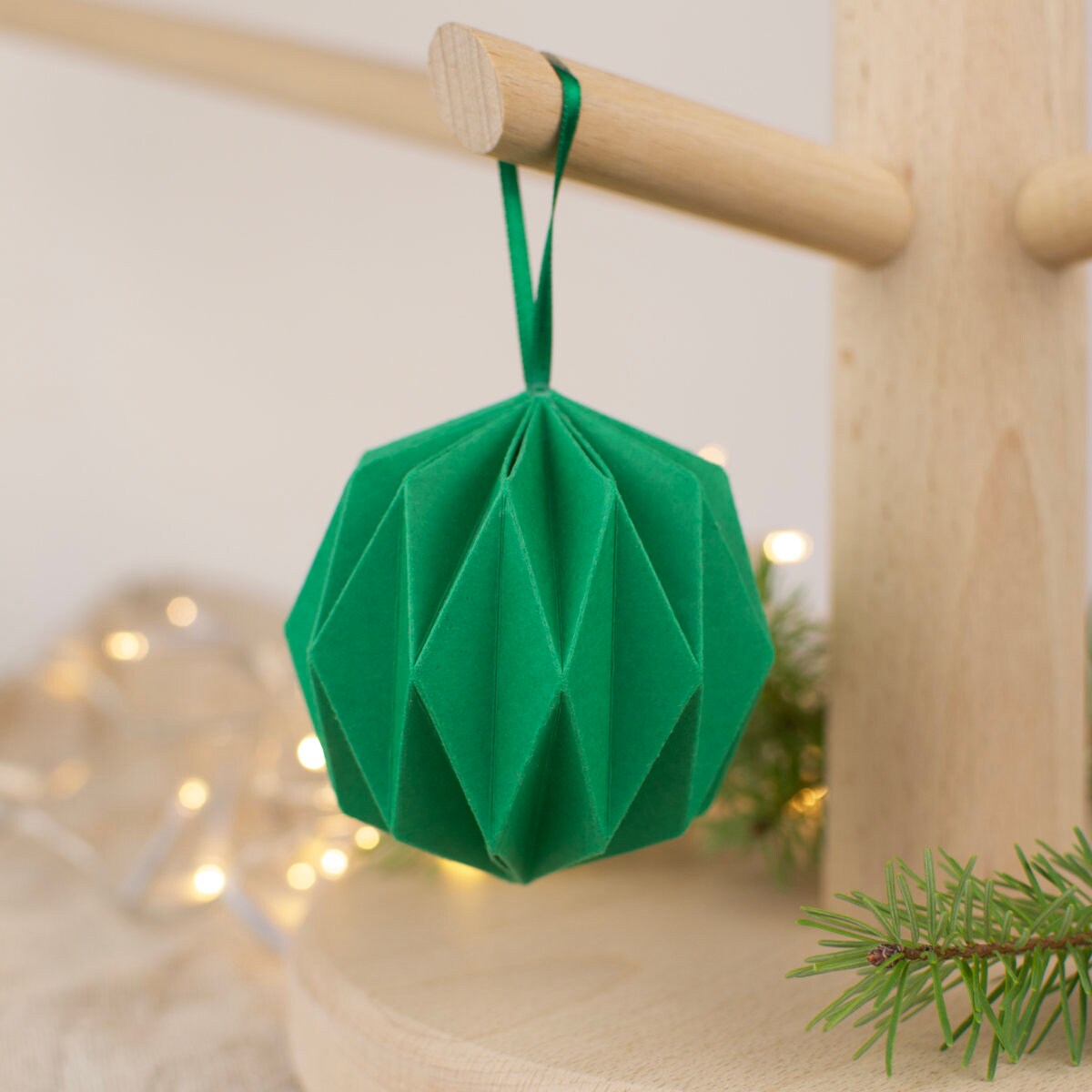 Christmas Ball Paper Green Moss pack X6 Origami - Etsy