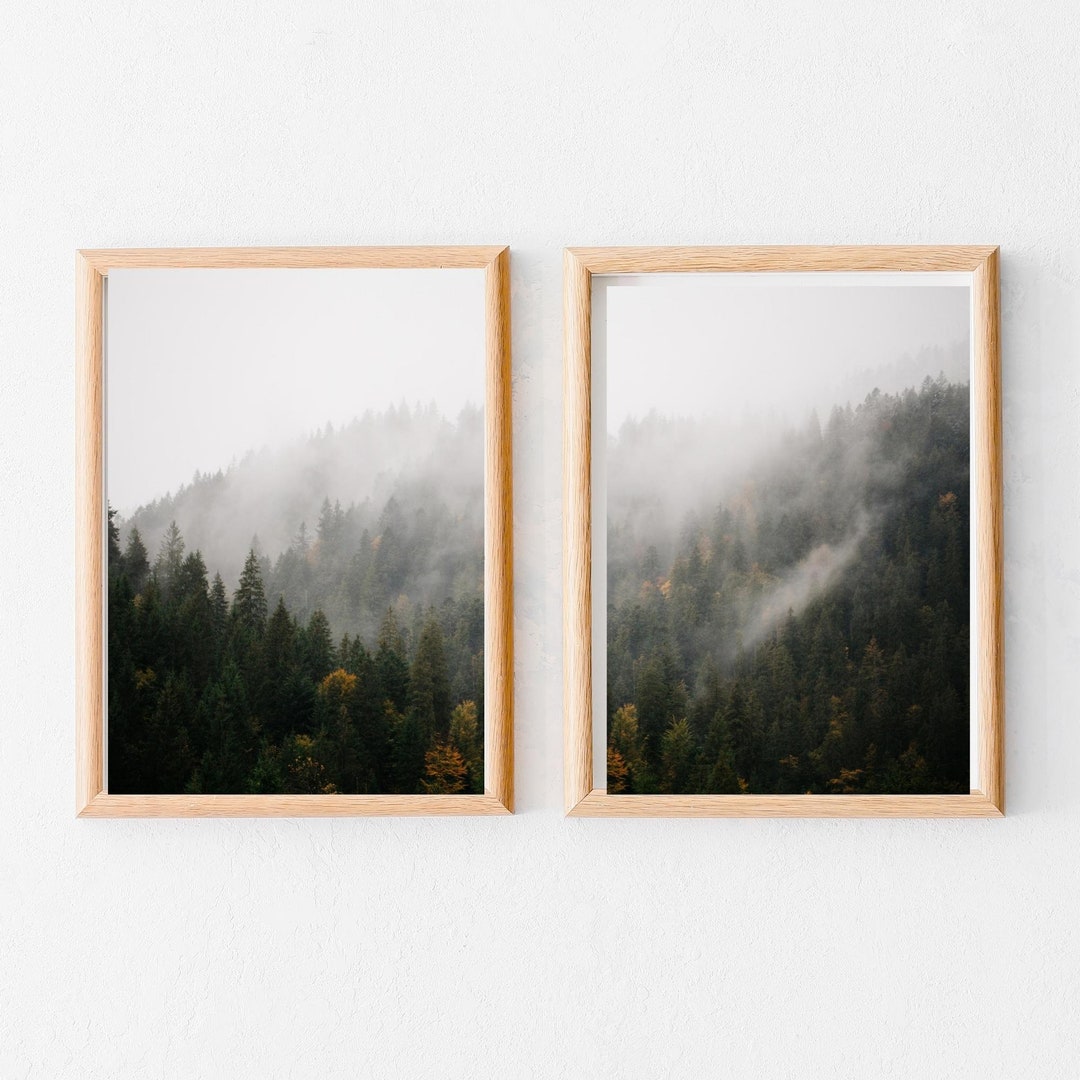 Set of 2 Forest Prints | Digital Download Prints | Wall Art Prints ...
