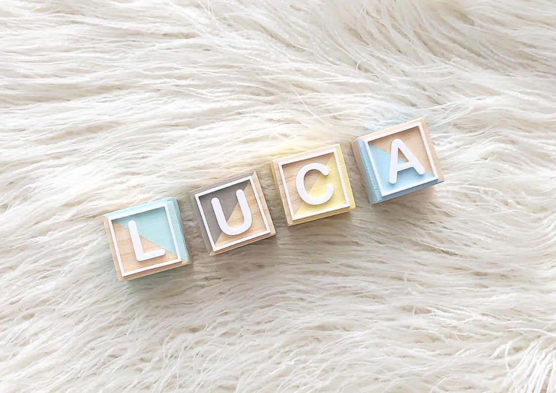 Mini Baby Blocks, Name Blocks for Nursery, Personalised Baby Gift ...