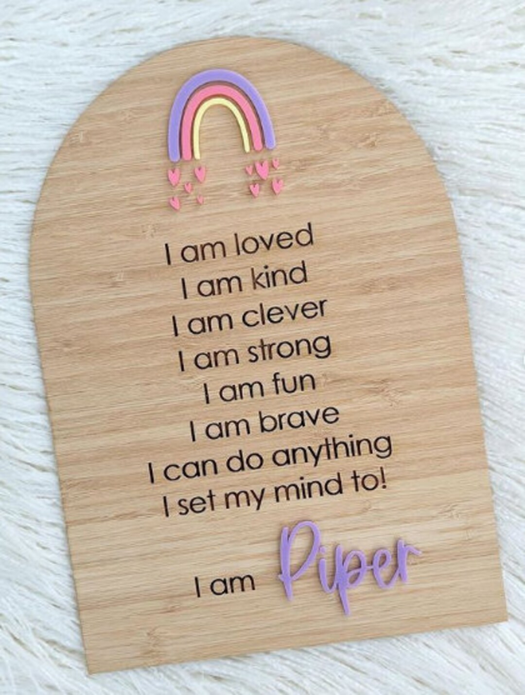 I Am Plaque, Wooden Affirmation Sign, Kids Décor, Affirmation Board ...