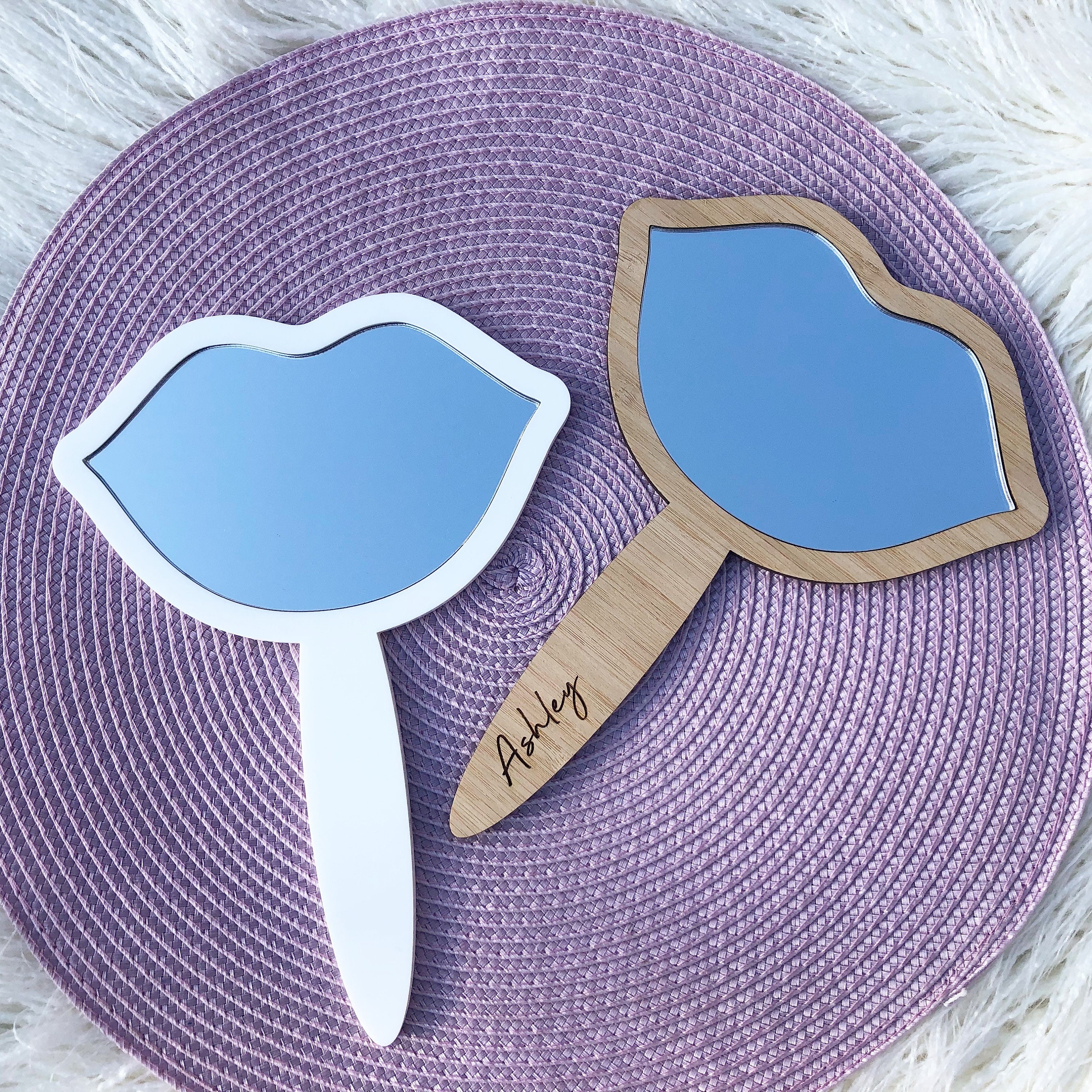 Personalised Handheld Mirror, Handheld Mirror, Acrylic Mirror, Lip ...