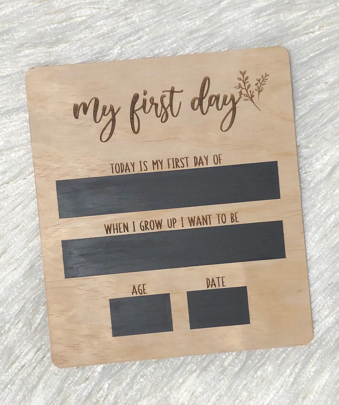 First Day Board, School Memory Board, Personalised First Day Board ...