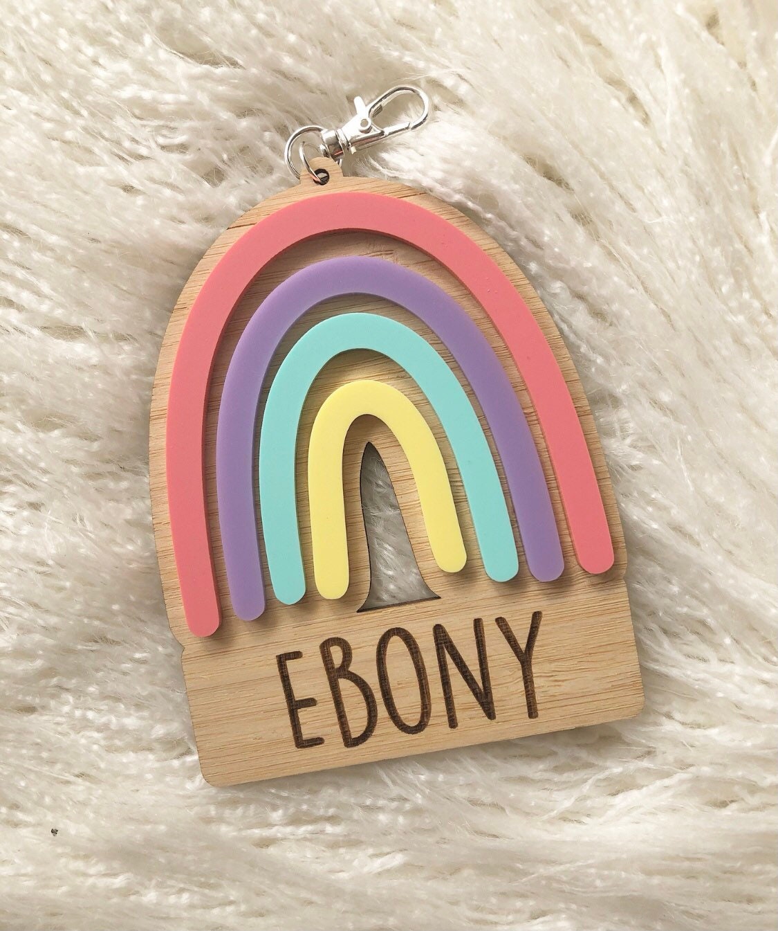 Rainbow Wooden Bag Tag Rainbows Bag Tags Bag Charm Rainbow - Etsy Australia