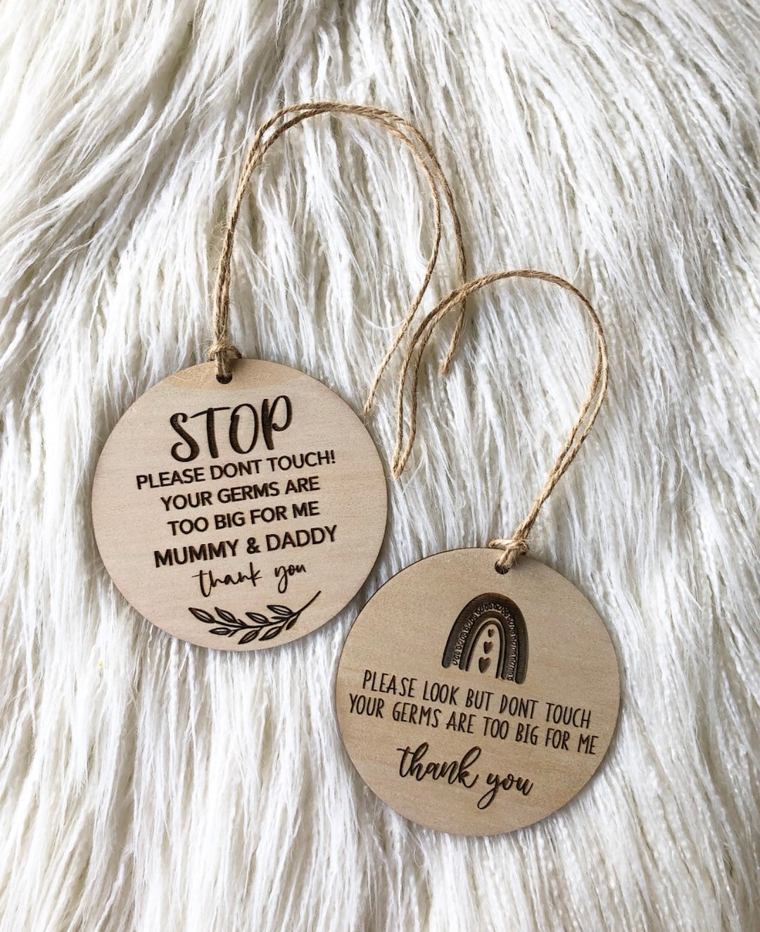 Please Don’t Touch Baby Pram Sign, Wooden Pram Sign, Round Wooden Sign ...