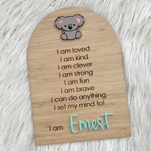 I Am Plaque, Wooden Affirmation Sign, Kids Décor, Affirmation Board ...