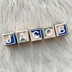 Mini Baby Blocks, Name Blocks for Nursery, Personalised Baby Gift ...