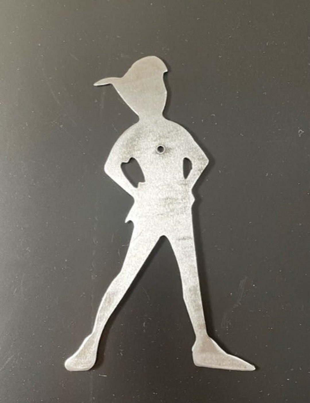 Rustic Metal Peter Pan Garden Ornament – Handcrafted Fence Decor for ...