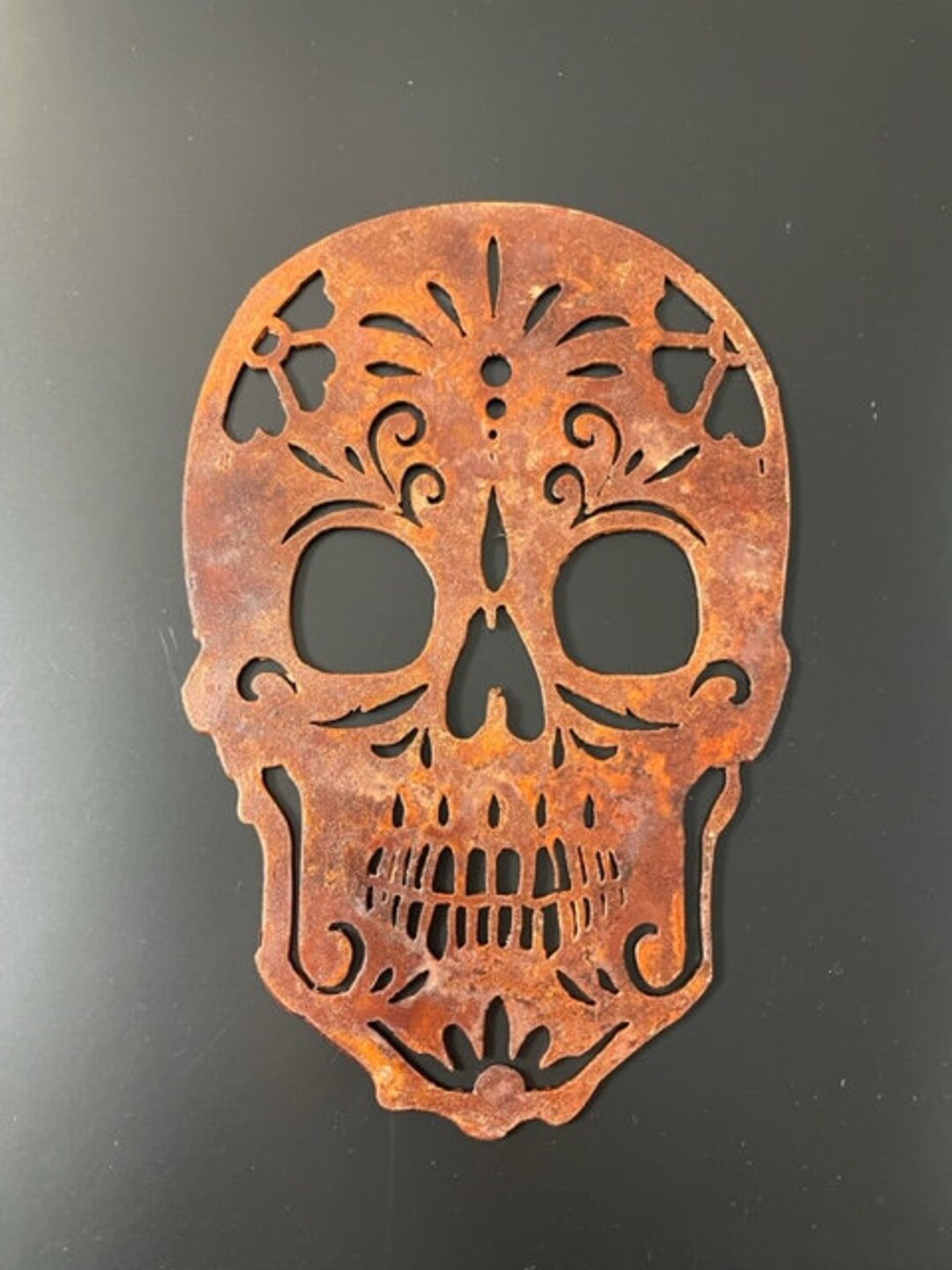 Large Rustic Metal Sugar Skulls - Garden, Barn, and Home Wall Decor - Etsy