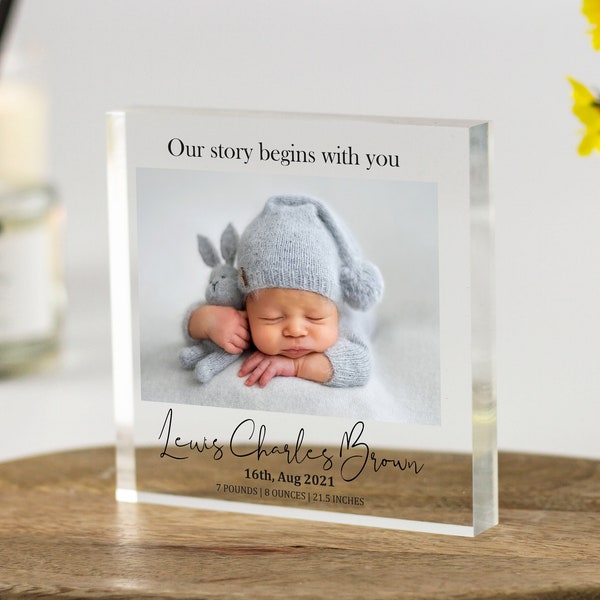 Baby Acrylic Photo Block - Etsy