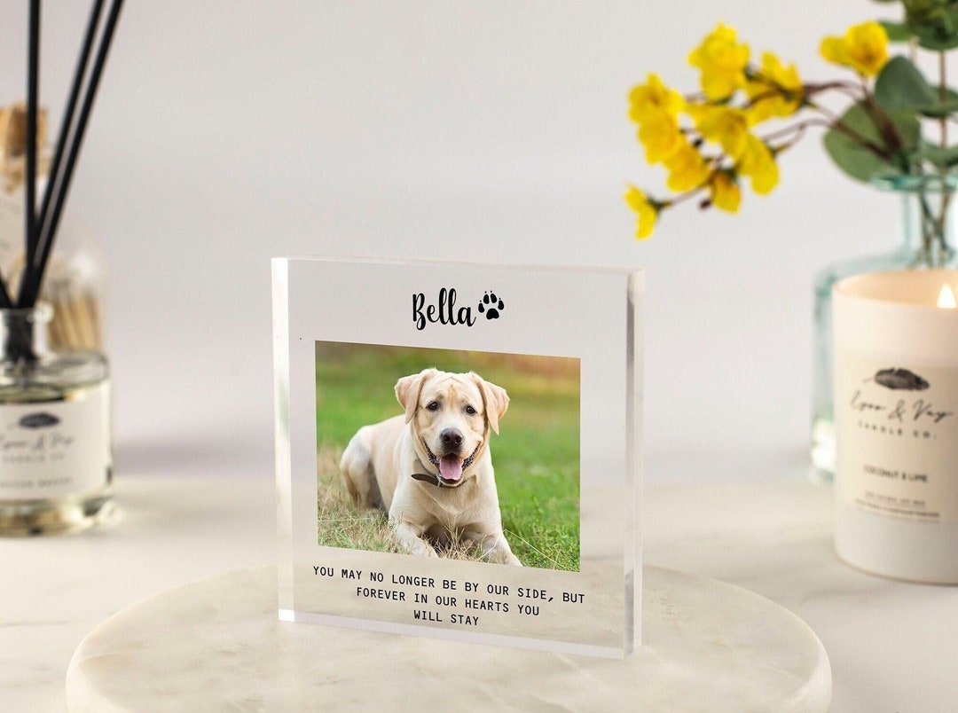 Dog Memorial Photo Keepsake, Pet Loss, Pet Memorial, Personalized Pet ...