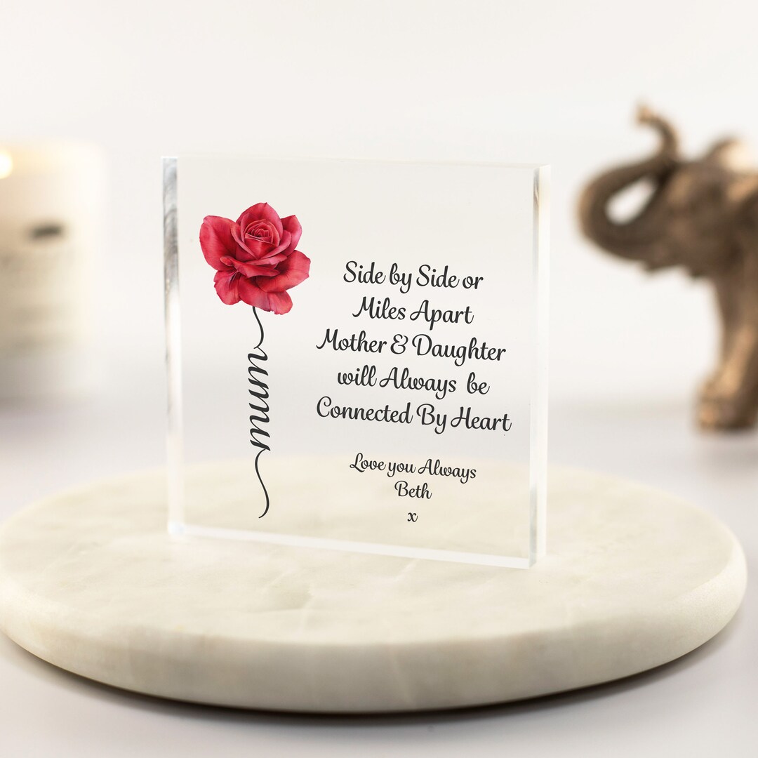 Personalised Flower Stem Mum Print, Mothers Day, Mum Birthday Gift, Mum ...