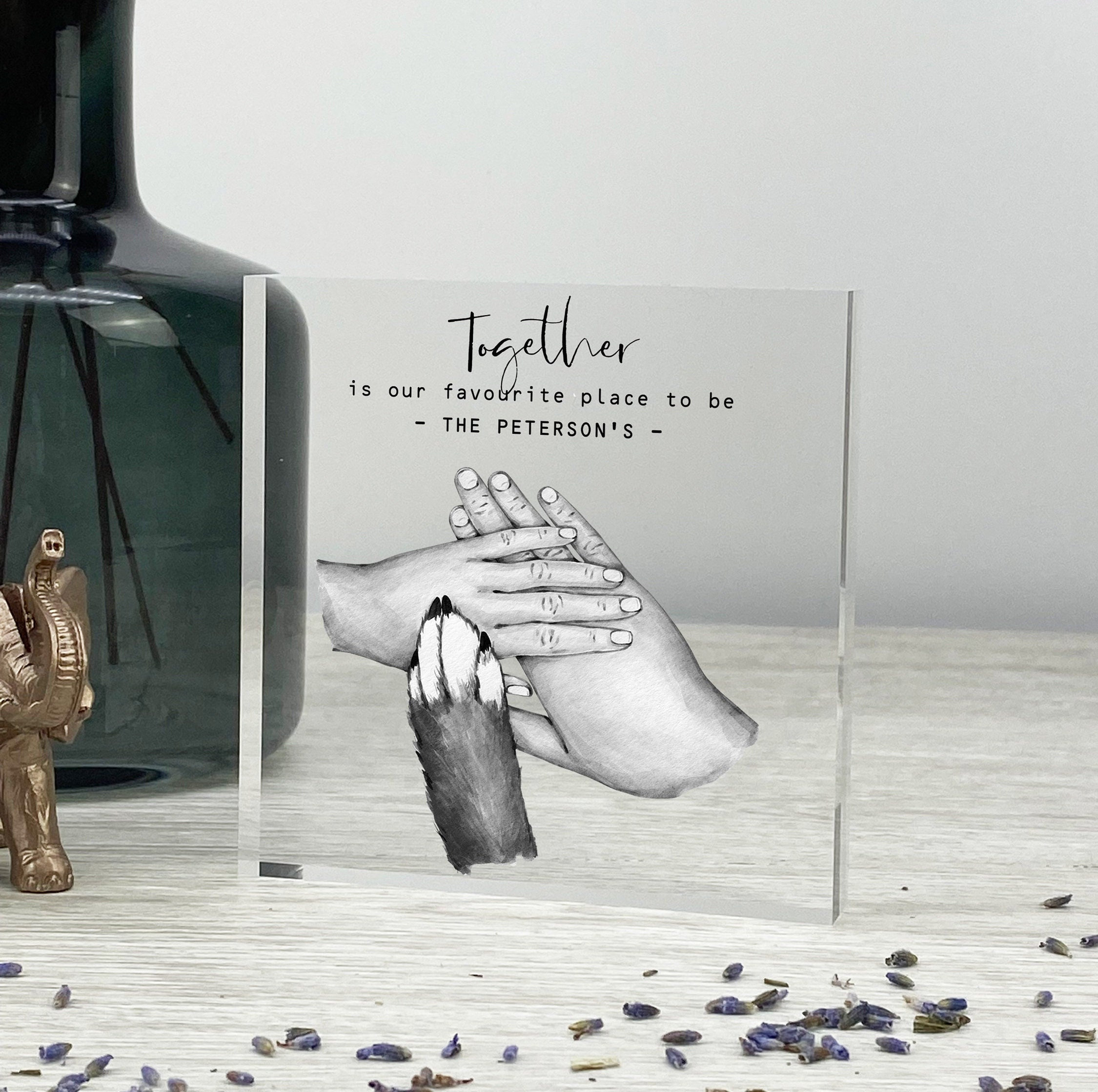 Personalised Family Gift Couple and Pet Print New Home Gift | Etsy