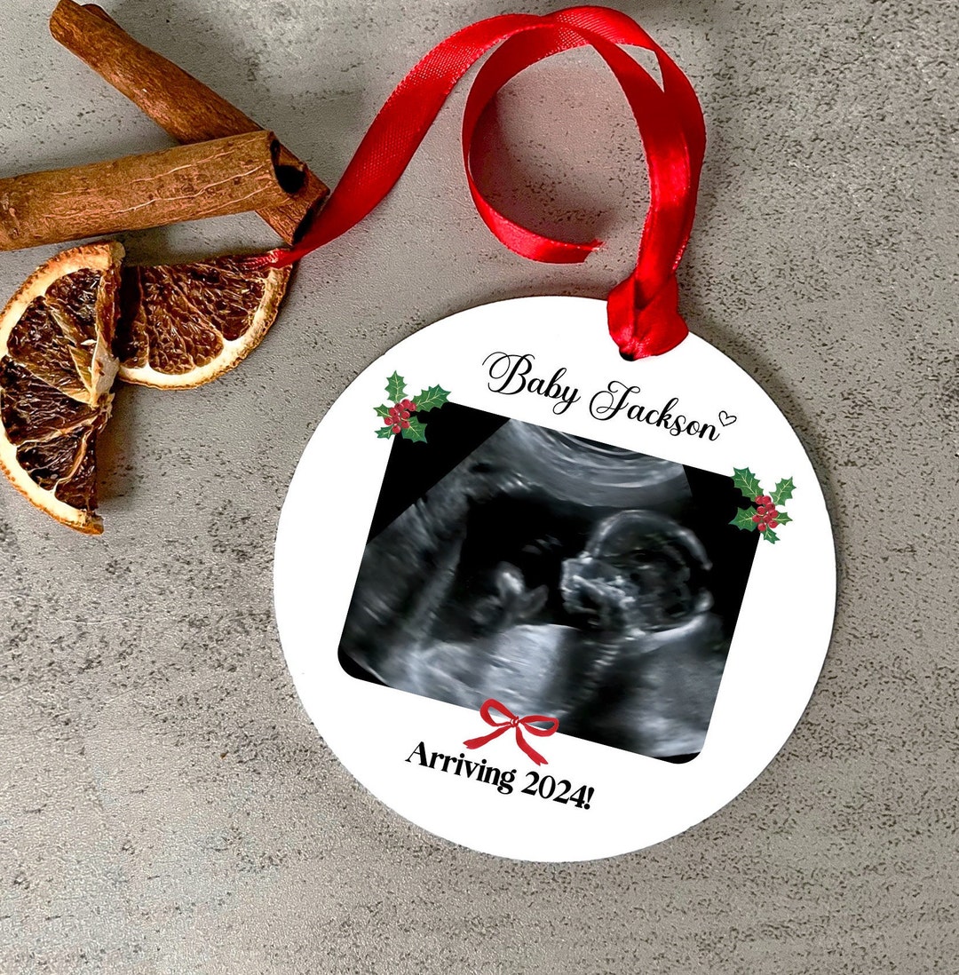 Baby Scan Bauble, Christmas Personalised Bauble, Daddy to Be, Mummy to ...