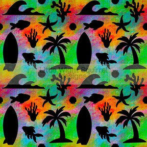 Beach Shapes Seamless File, Beach Theme Seamless Design, Surf Surface ...