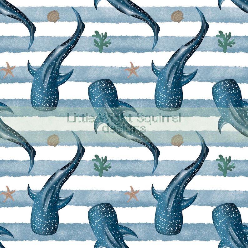 Whale Shark Seamless File, Whale Shark Seamless Design, Summer Surface ...