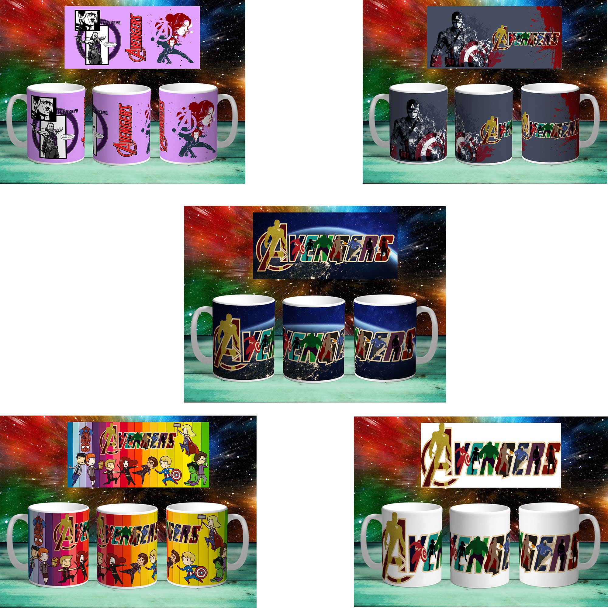 Avengers Mugs 5 Designs - Etsy