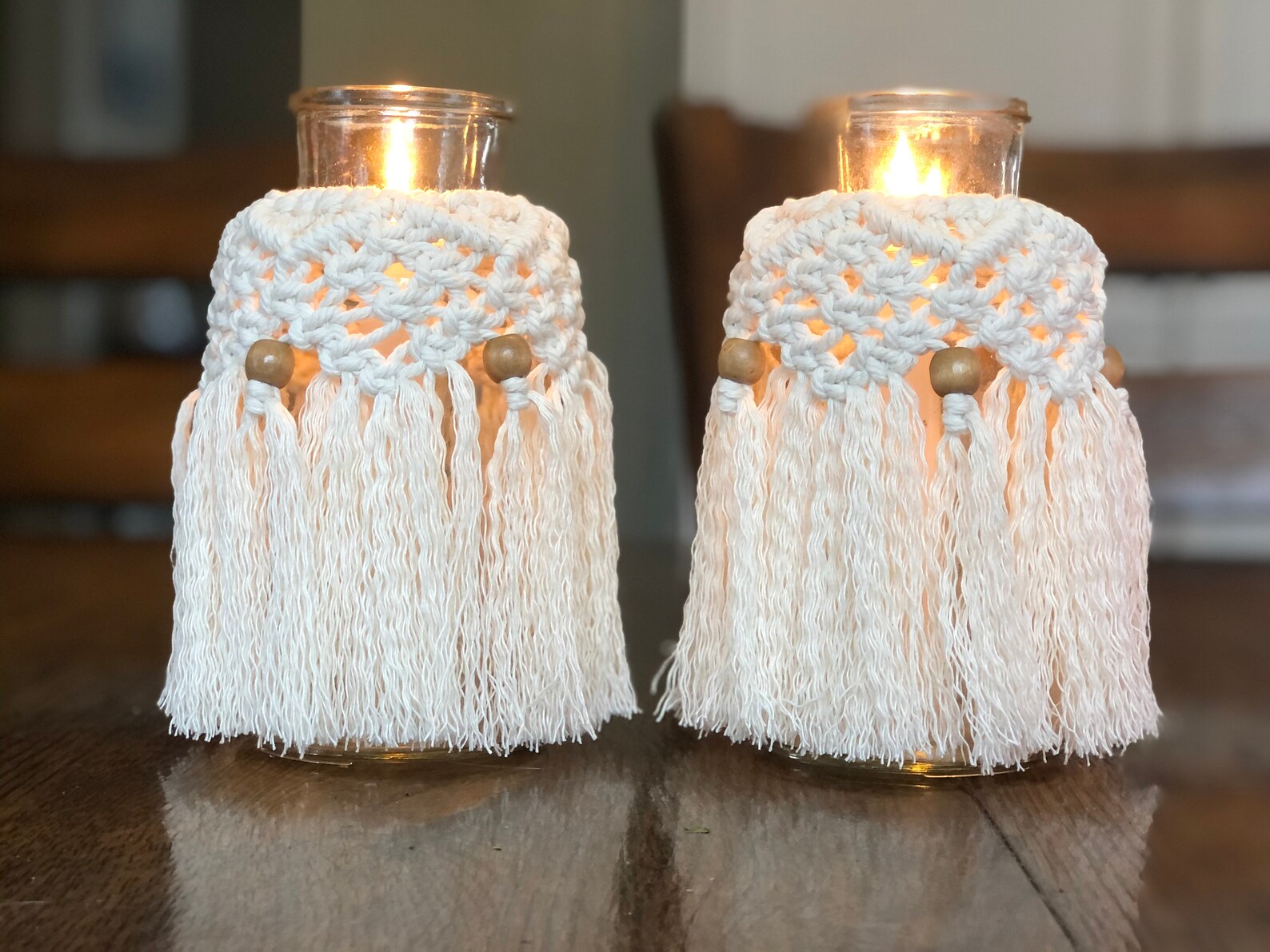 Macrame Candle Holders | Etsy