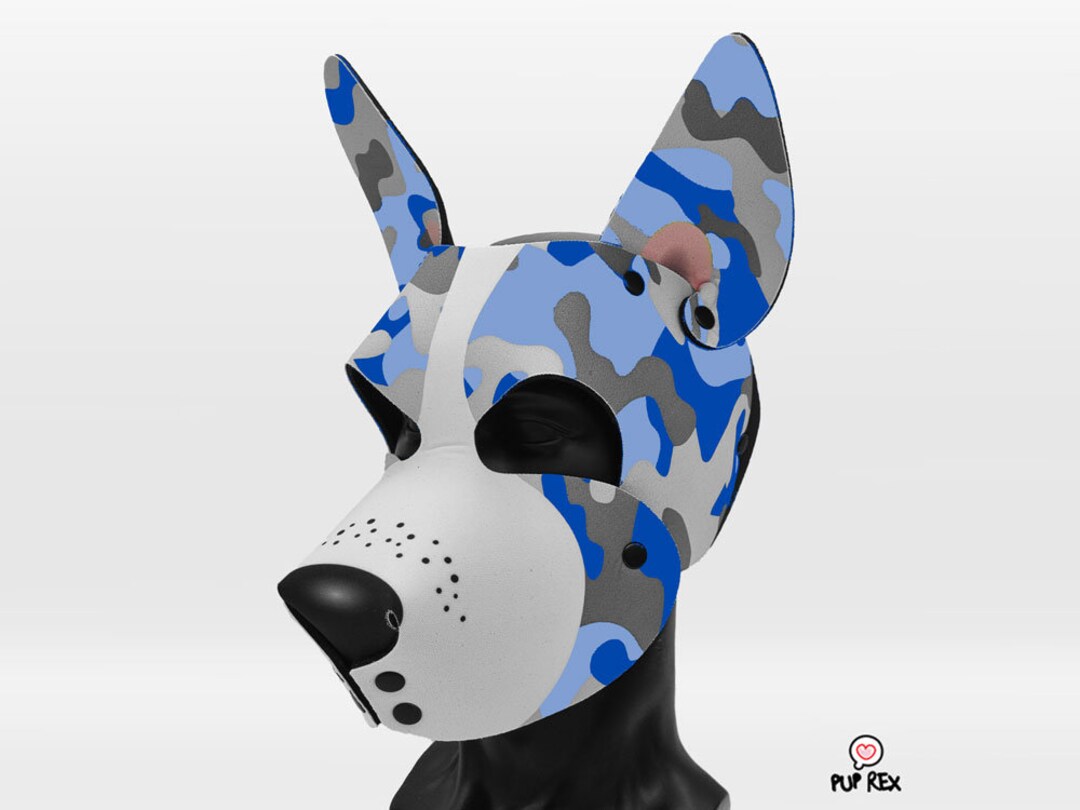 Blue Camo Pup Rex Hood (made to Order) - Etsy