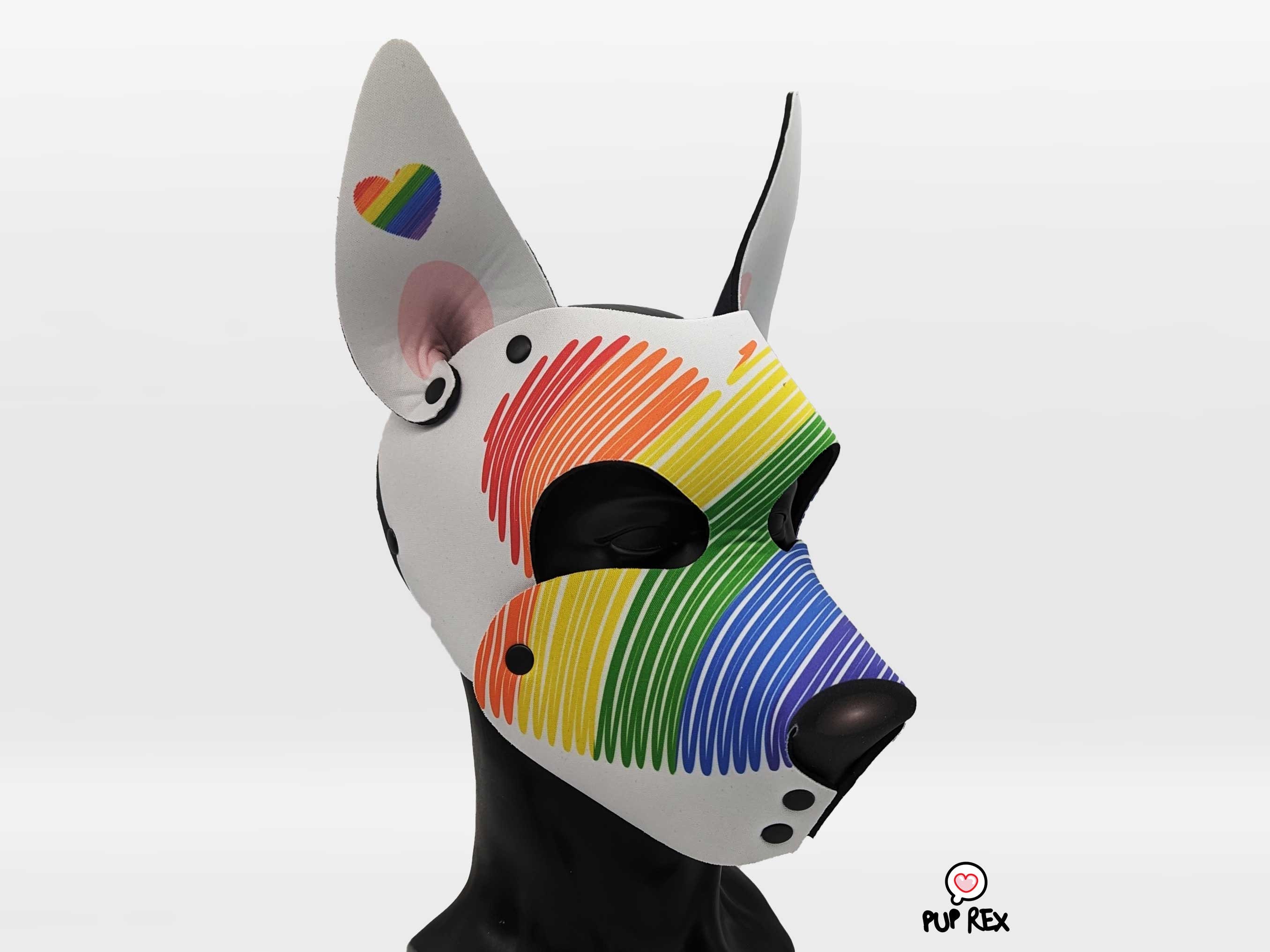 LGBTQ Pride pup Rex Pup Hood made to Order - Etsy UK