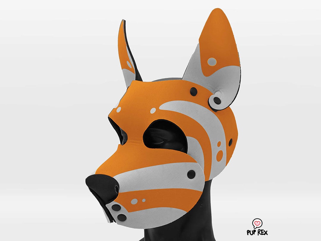 Orange Pup Rex 3 Pup Hood Upright Ears (made to Order) - Etsy
