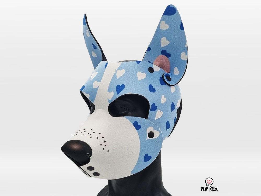Blue Hearts Rex One Pup Rex Pup Hood | Etsy
