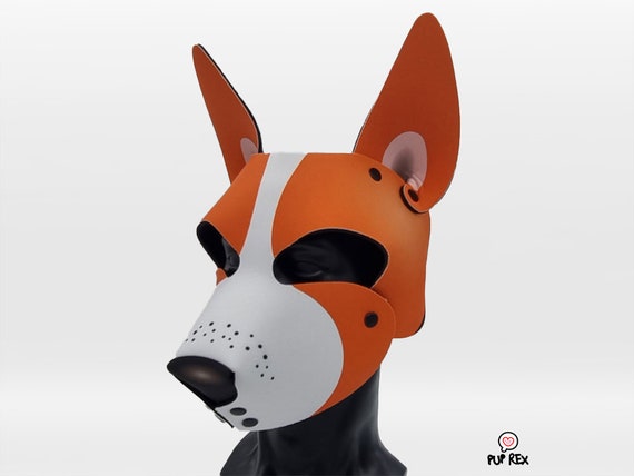 Orange pup Rex Pup Hood made to Order - Etsy