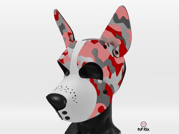 Red Camo Pup Rex Hood backorder | Etsy