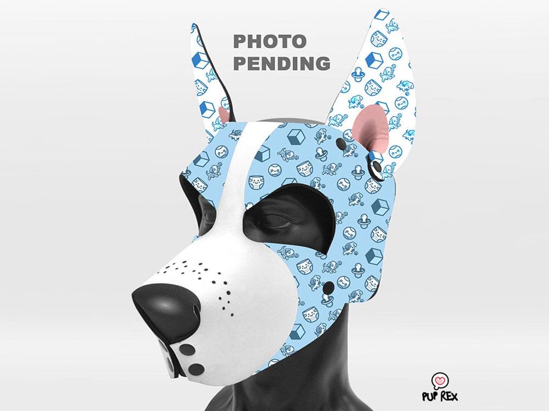 ABDL Blue "rex One" Pup Rex Pup Hood (made to Order) - Etsy