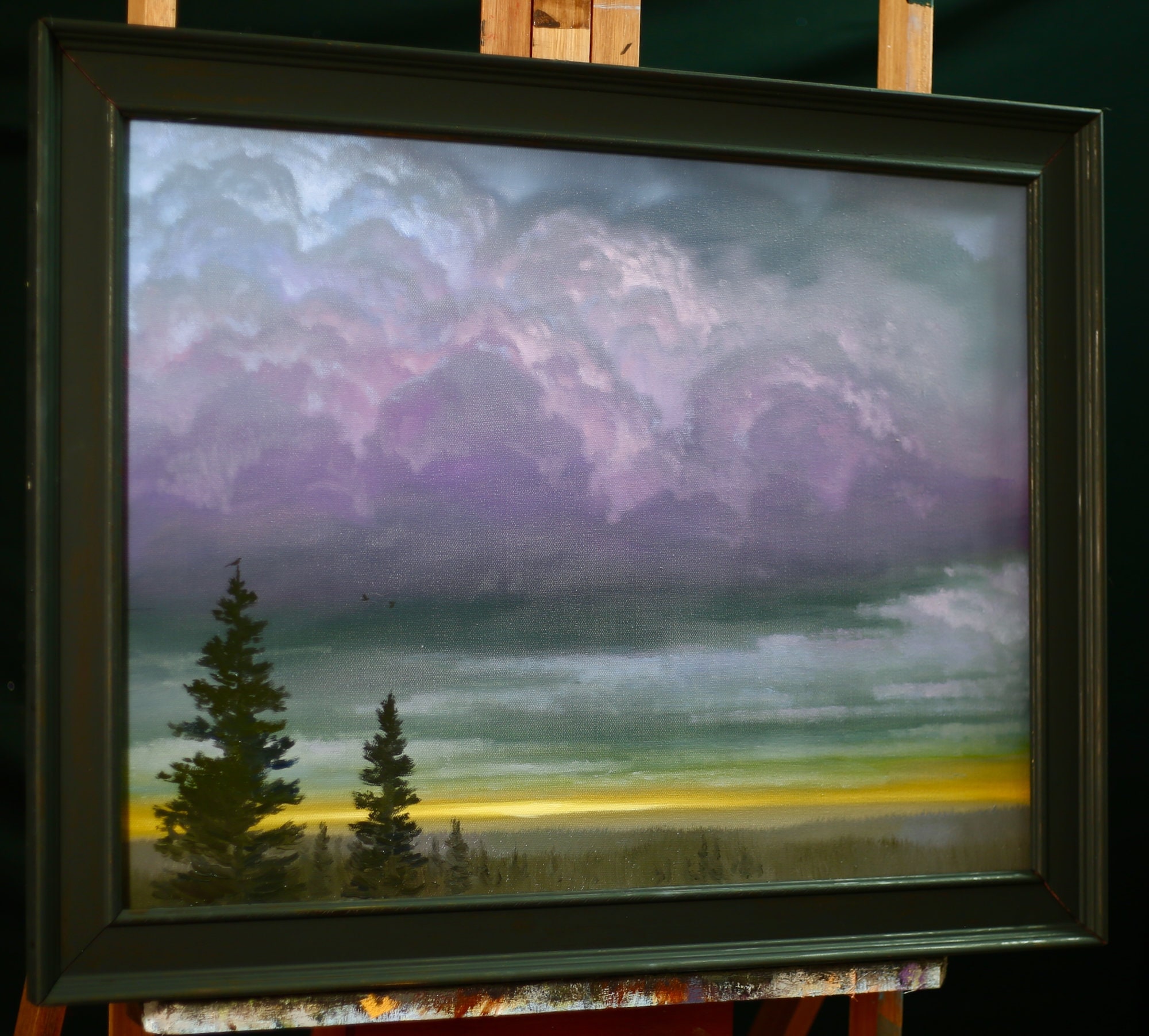 When the Storm Shows Green an Oil Painting Storm Clouds, Landscape ...