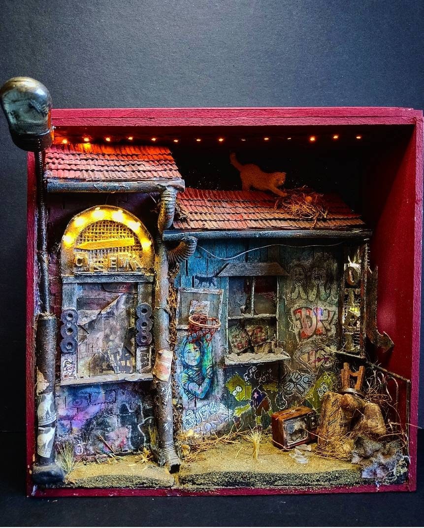 Ultra Realistic New York City Facade Miniature Scale Model Storefront ...