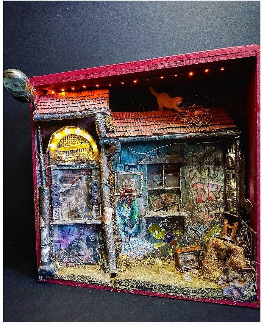 Ultra Realistic New York City Facade Miniature Scale Model Storefront ...