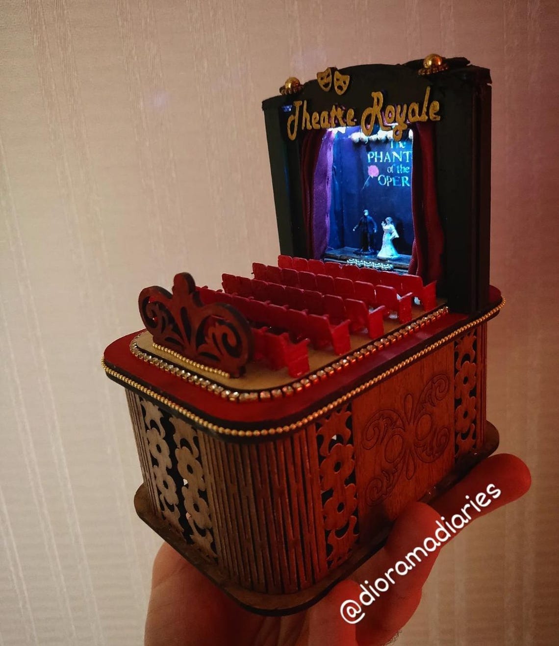 The Phantom of the Opera Ultra Miniature Pocket Theatre Diorama Fast ...